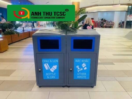 Thùng rác bộ 2 phân biệt loại rác - Siêu Thị Anh Thư